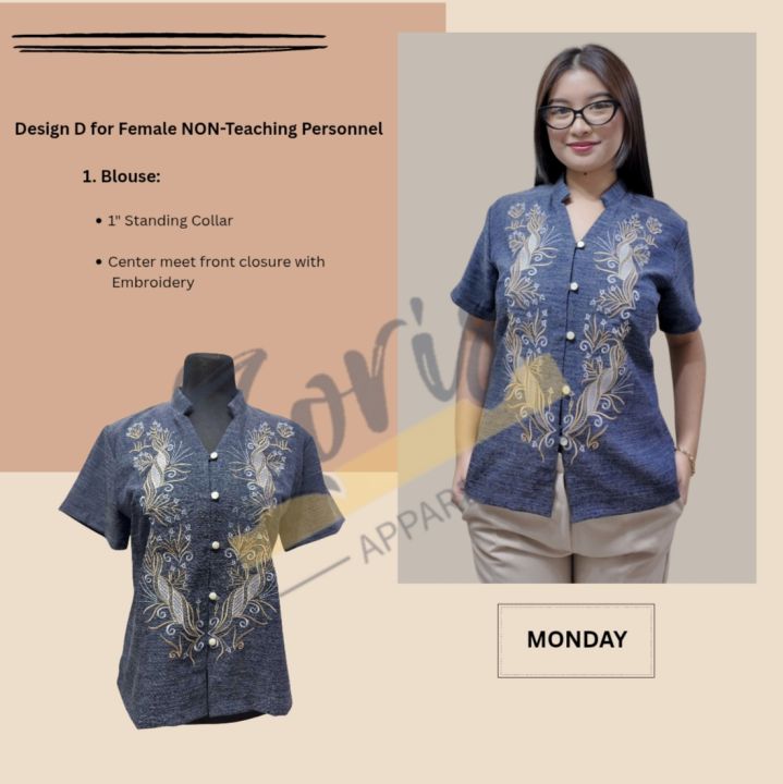DepEd 2025 Female Non Teaching Uniform RTW ready to wear "Monday ...