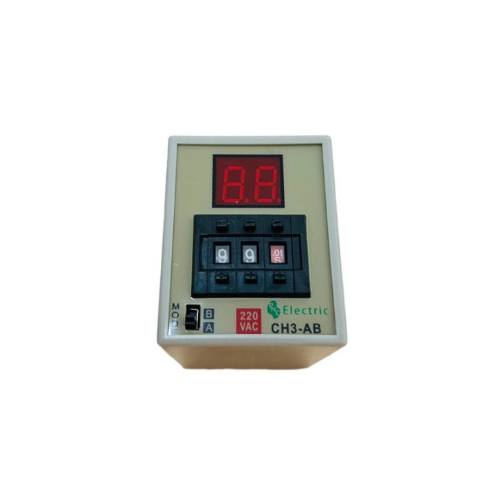 new TIMERแถมขาเสียบ DIGITAL Model : CH3-AB Time :0.01S-990H Volt :12VDC ...