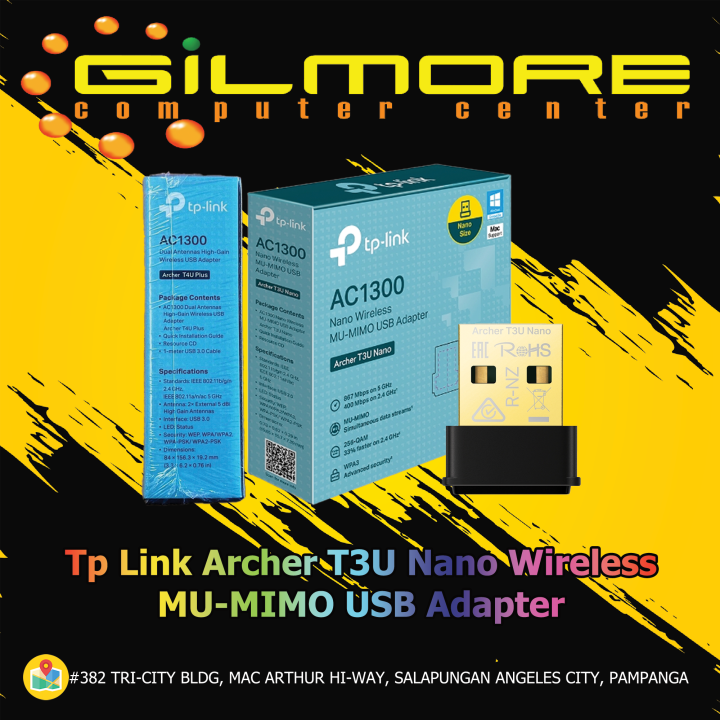 TPLink Archer T3U Nano AC1300 Nano Wireless MU-MIMO USB Adapter | Lazada