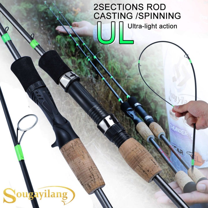 Sougayilang New UL Fishing Rod 6FT 7FT Wooden Handle Slow Jigging Rod ...