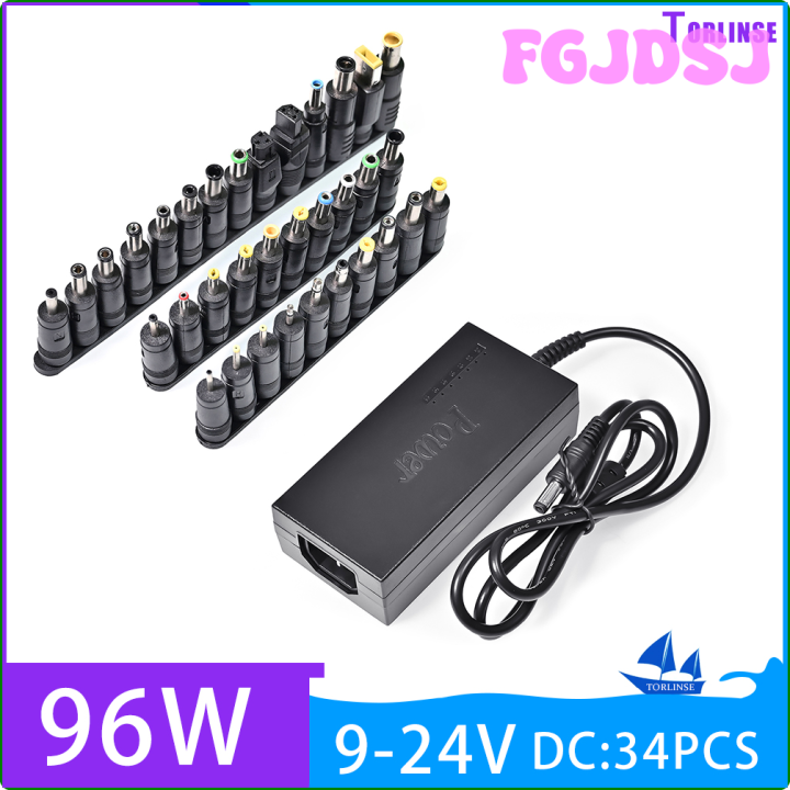 FGJDSJ 34Pcs Universal Power Adapter 96W 100W 12V To 24V Adjustable ... FGJDSJ 34Pcs Universal Power Adapter 96W 100W 12V To 24V Adjustable ...