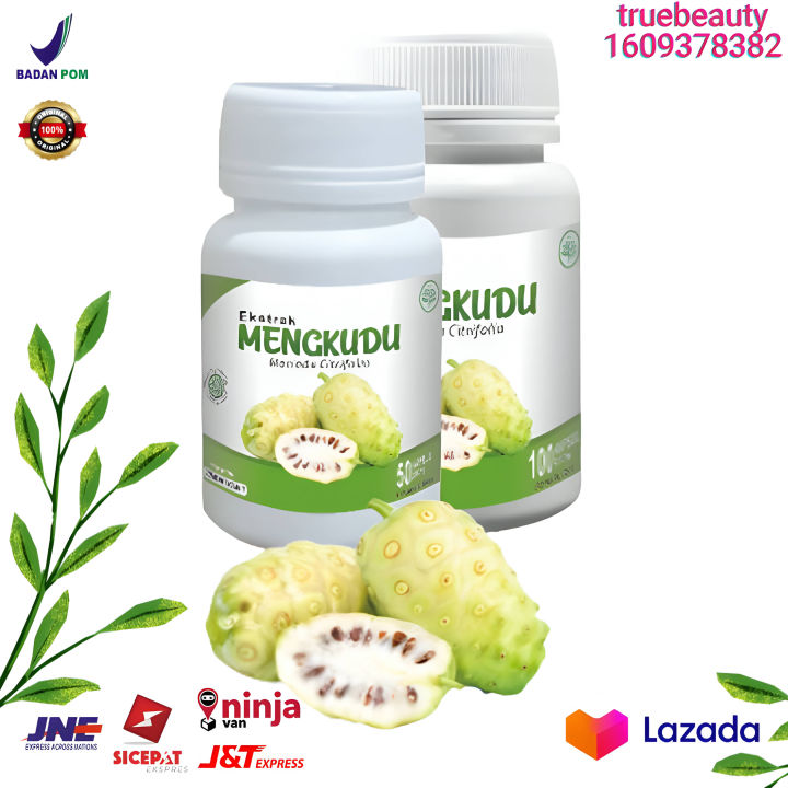 Kapsul Ekstrak MENGKUDU / Pace/ Noni Original (Isi : 100 Kapsul) Jamu ...
