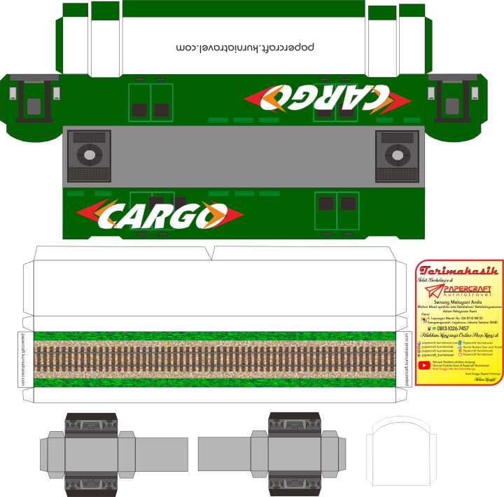 Pola Kertas Papercraft Kereta Barang Cargo | Lazada Indonesia