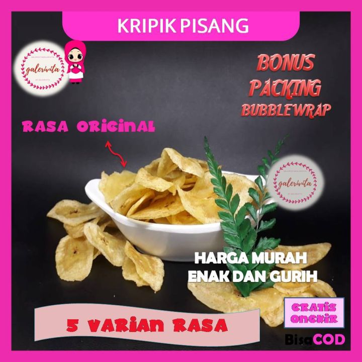 Keripik Pisang Gurih Renyah Aneka Rasa Cokelat Manis Original 50 Gram ...