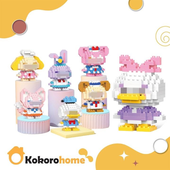 KOKORO Tiny Block Mini DIY Block Cute Character Model Blocks Nano Building Blocks Blok Kecil ...