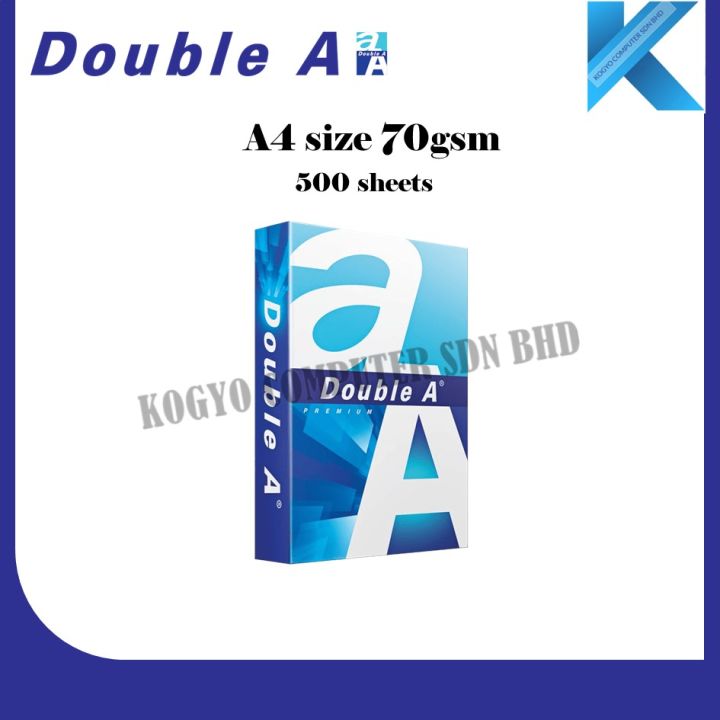 Double A A4 Paper 70GSM (500'S) *** IK PAPERONE *** | Lazada
