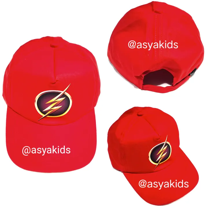 Topi Anak The Flash Sablon 3G Keren/Topi Karakter superhero Flash ...