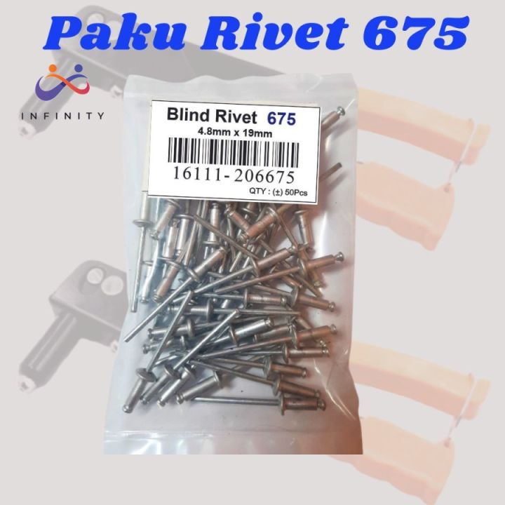 INF Paku Rivet 675 Blind Rivetti Paku Tembak Ripet Knalpot 4.8 mm x 19 ...