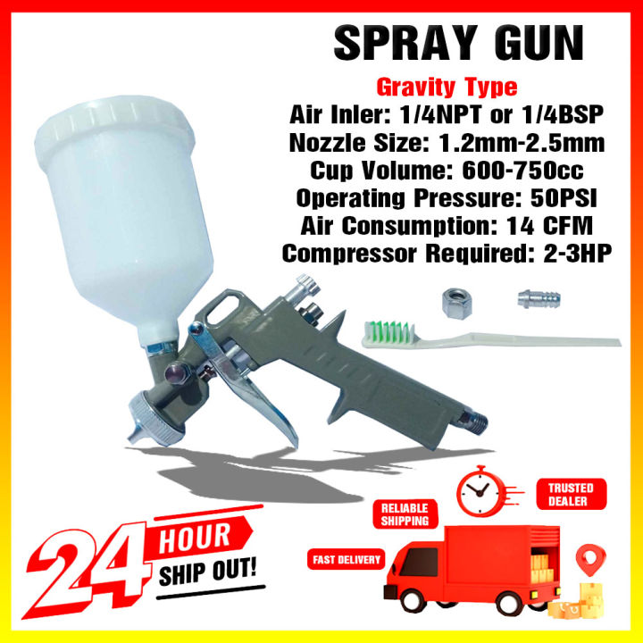 Spray Gun High Quality Gravity Type 600-750cc | Lazada PH