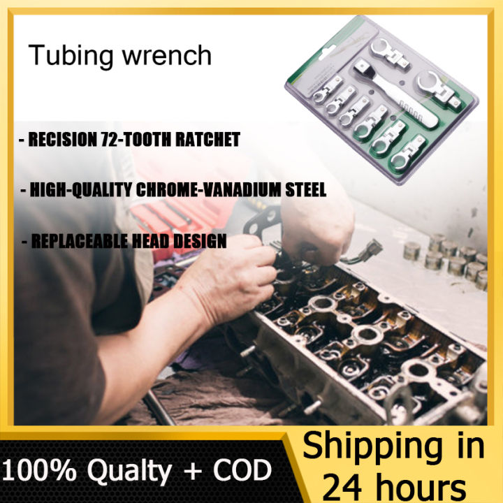 Portable Ratchet Wrench 72 Gear Shaking Head Interchangeable ...
