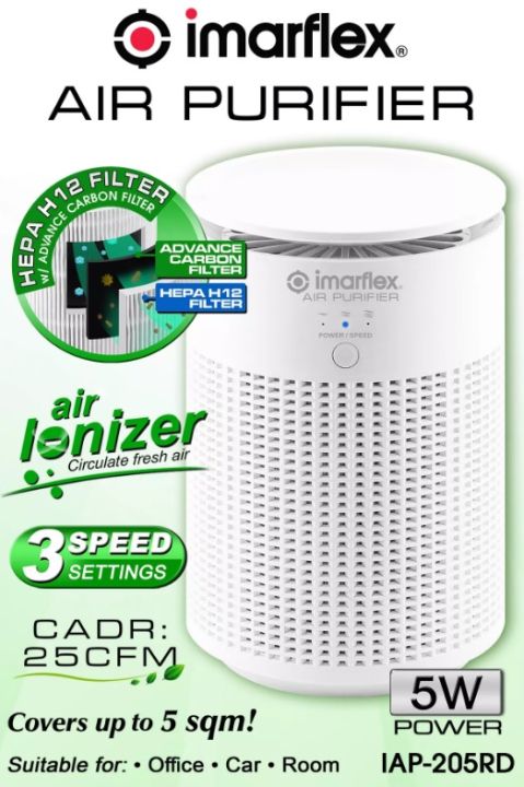 Imarflex IAP-205RD Air Purifier (Office, Car, Room) | Lazada PH