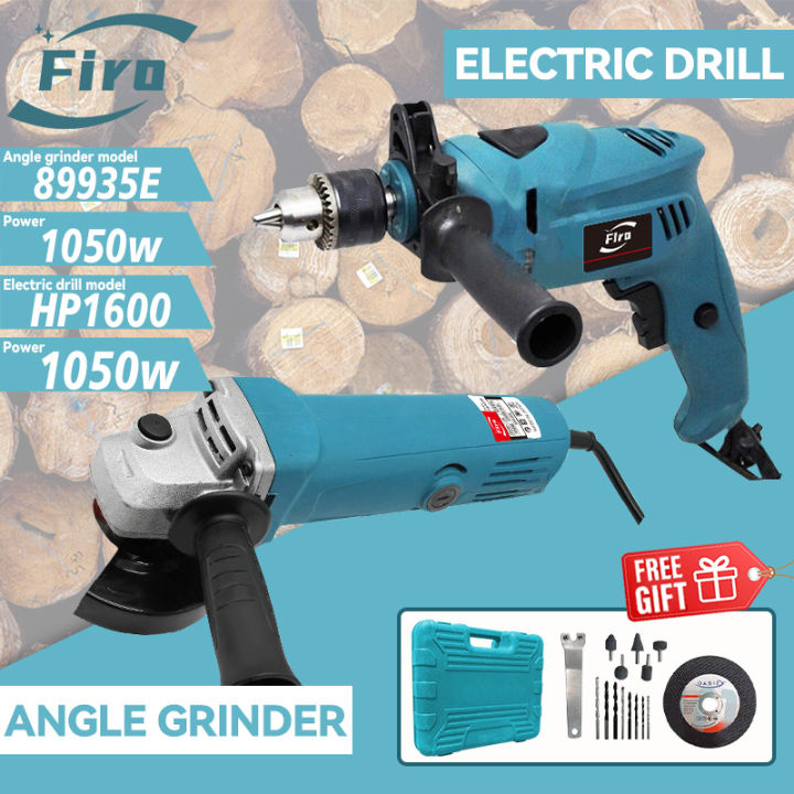 2 IN 1 Electric Drill and Angle Grinder Set With Hard Case And Free ...