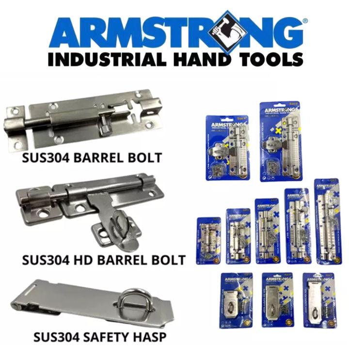 ARMSTRONG Stainless Steel SUS304 BARREL BOLT / HD BARREL BOLT / SAFETY ...