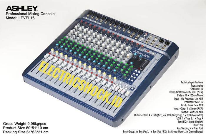 Mixer Ashley LEVEL 16, 16 Channel (ORIGINAL) | Lazada Indonesia