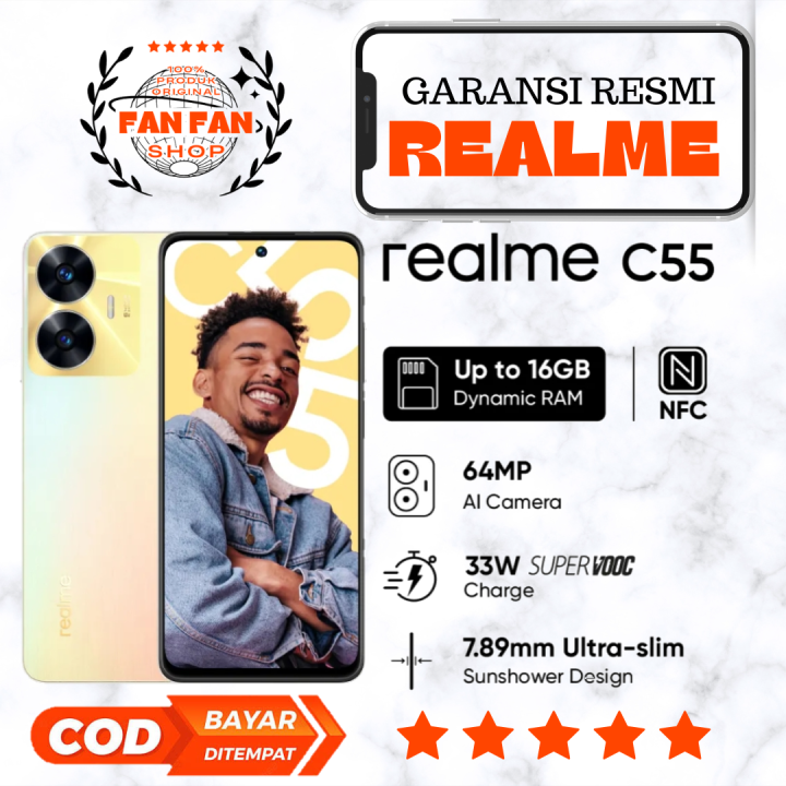 realme C55 6GB+128GB & 8GB+8GB* | 256GB (64MP AI Camera | Up to 16GB Dynamic RAM | 33W SUPERVOOC ...