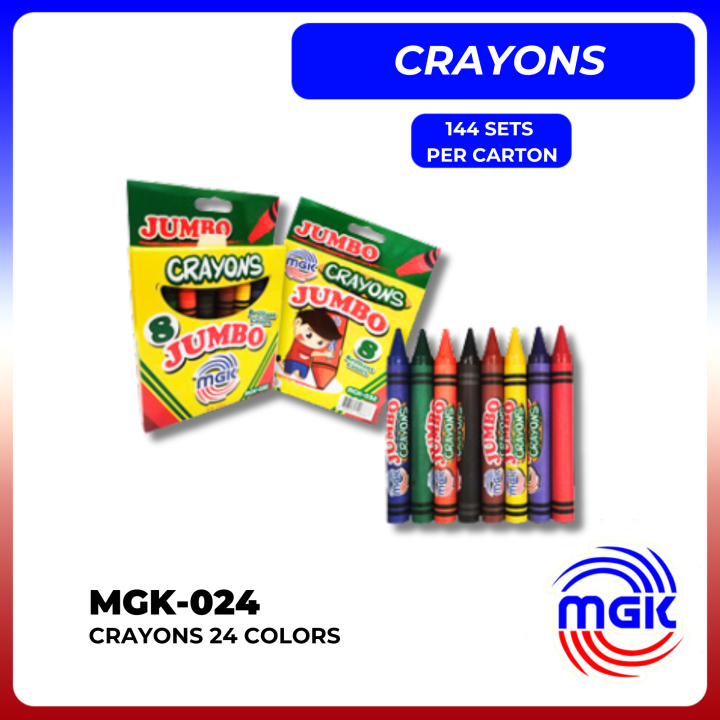 MGK Crayons Jumbo 8 Colors 72 sets | Lazada PH
