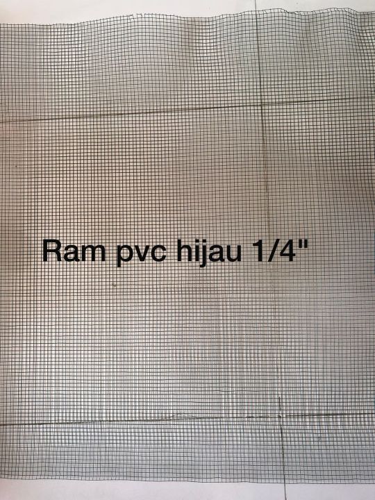 Ram Kawat PVC Hijau 1/4" Kawat Anti Karat Lapis PVC Ram Kandang Kawat ...