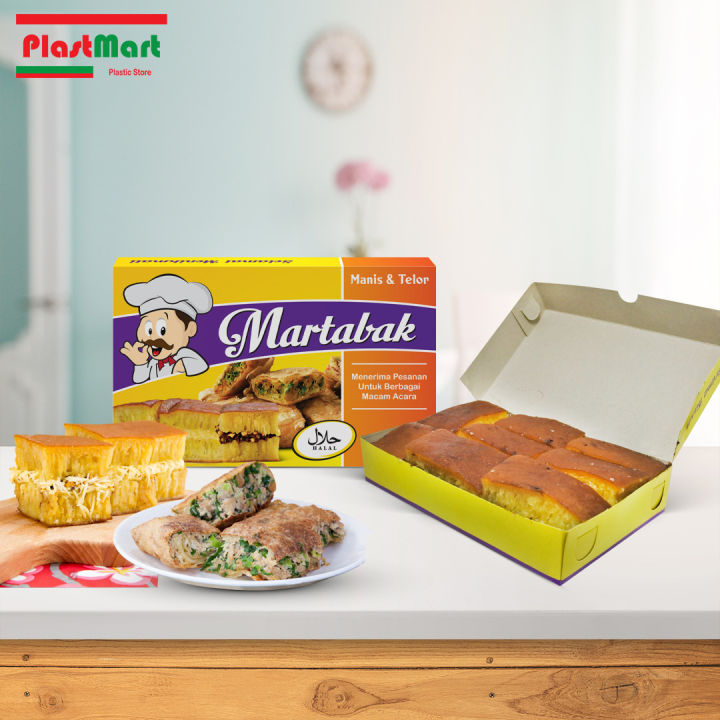 Dus Martabak Koki 21 x 13 cm / Tutup Sambung / Snack Kue Tempat Karton ...