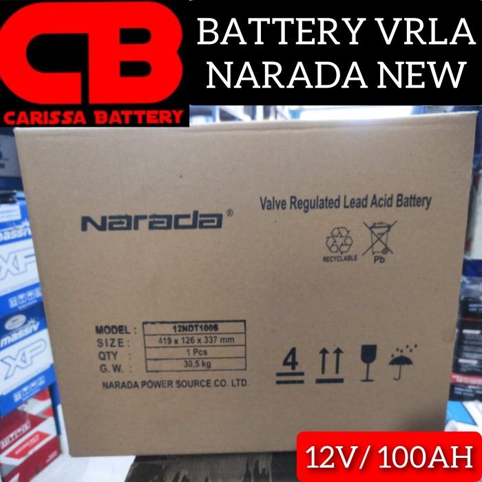 BATTERY VRLA NARADA 12V 100AH BARU BERGARANSI, PLTS UPS CARGO | Lazada Indonesia