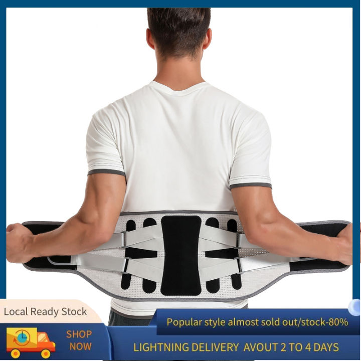 Waist Brace Lumbar Support Belt with Large Area Aluminum Support for ...