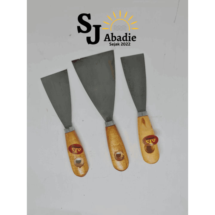 (6 PCS) Alat Perkakas Kapi Kape Scraper Scrap Gagang Kayu ATS 1 1/2 2 2 ...