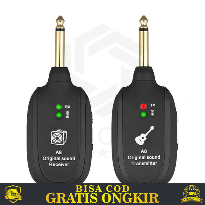 PERANGKAT GUITAR WIRELESS STRING INSTRUMEN MUSIK NIRKABEL TRANSMITTER ...