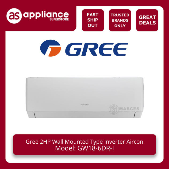 Gree 2HP Wall Mounted Type Inverter Aircon GW18-6DR-I/GW18-6DR-O ...
