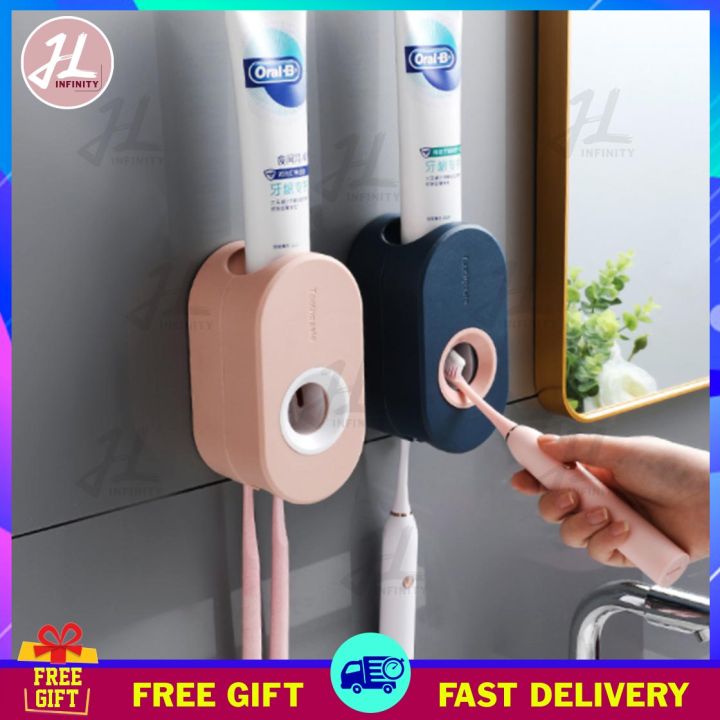 JL Ready Stock Automatic Toothpaste Squeezer Wall-mounted Toothpaste ...