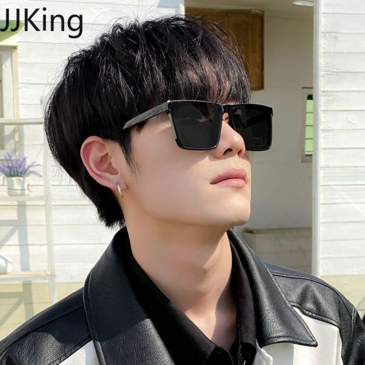 【JJKing】Square Sunglasses for Men Handsome Square Korean Style Polarized Driving Fishing Travel ...