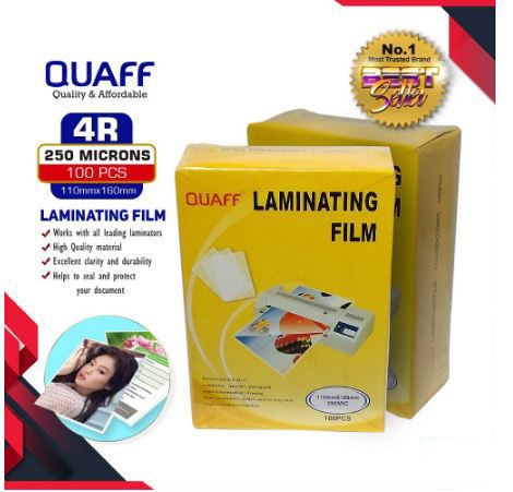 (1 PACK 4R Size QUAFF Hot Process Laminating Film 125/250 microns 110 ...