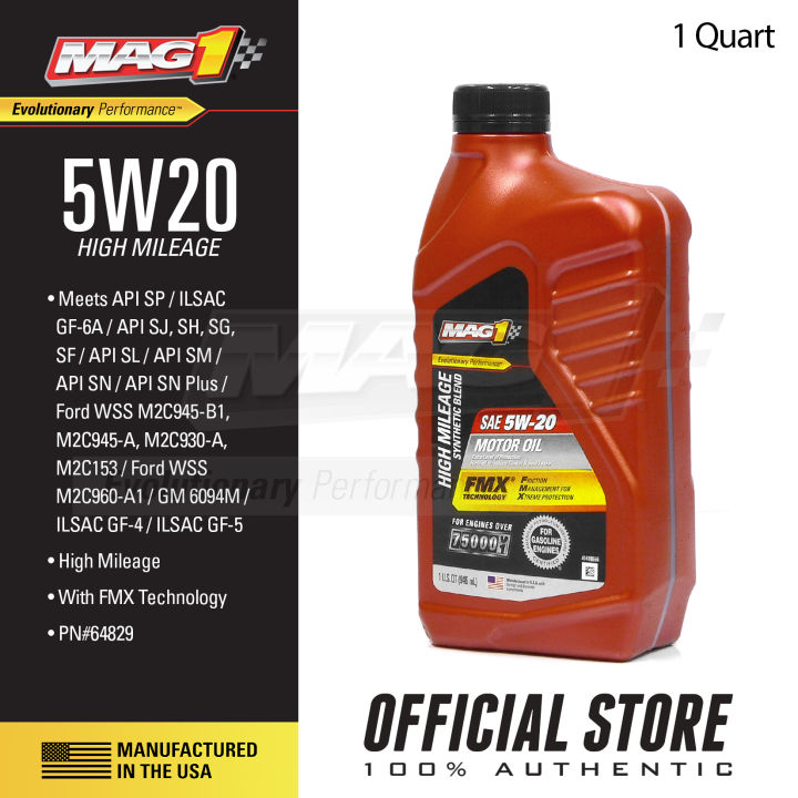 VIC Official MAG 1 5W20 API SP/SN+/GF-6A High Mileage Synthetic Blend ...