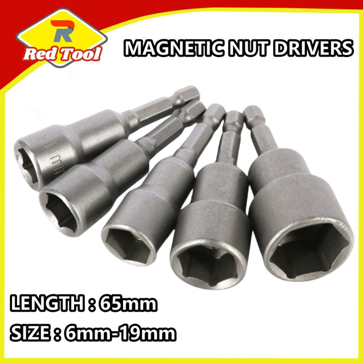 Redtool Magnetic Nut Socket / Tex Screw Adaptor 8mm / Screw Bit Set ...