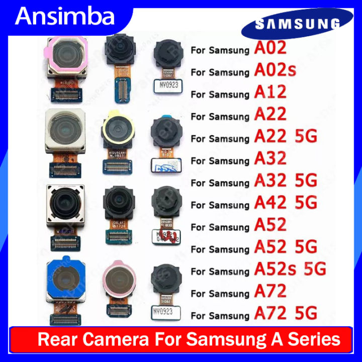 Ansimba กล้องหลังสำหรับ Samsung Galaxy A02 A02s A12 A22 A32 A42 A52 A52s A72 5G โมดูลกล้อง ...