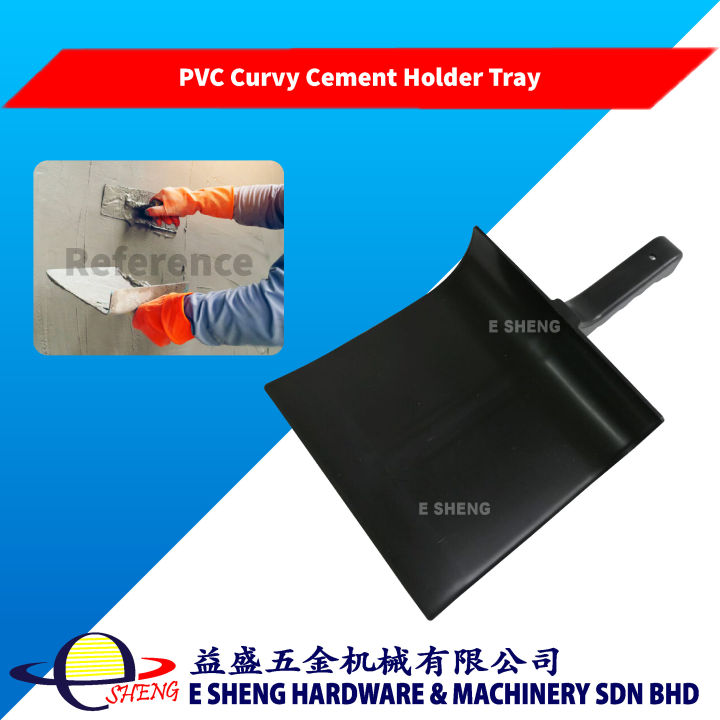 45 PVC Black Curvy Cement Holder Tray / Plastic Scoop Tray Cement ...