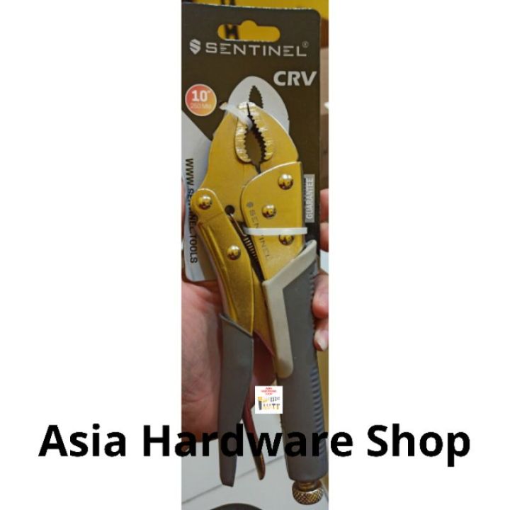 SENTINEL Tang Buaya Tang Jepit 10 Inch Bengkok Curve Gagang Karet ...