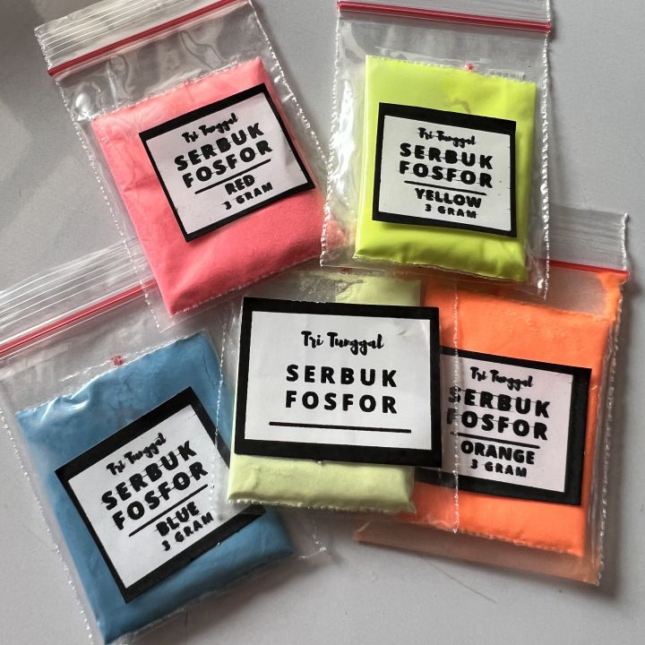 Serbuk Fosfor 8gr Glow In the Dark DIY Bubuk Sablon Nyala Dalam Gelap ...