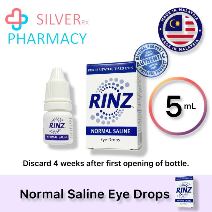 Rinz Normal Saline Eye Drops 5mL | Lazada