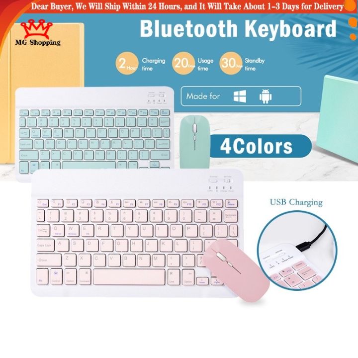 Bluetooth Wireless Keyboard Mouse Tablet Keyboard Mice Multi-device For ...