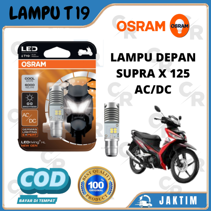 LAMPU BOHLAM DEPAN MOTOR SUPRA X 125 LED OSRAM T19 AC/DC H6 ORIGINAL | Lazada Indonesia