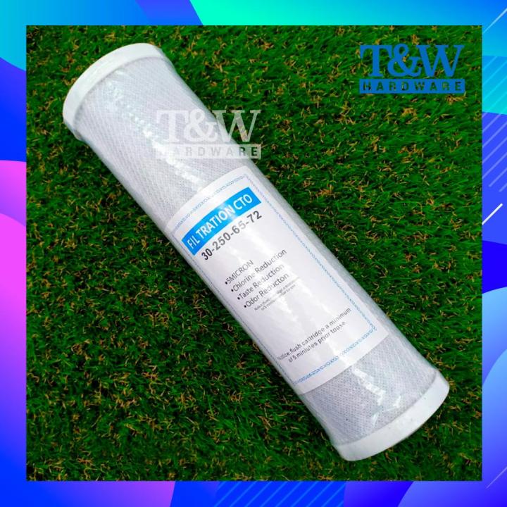 Filtration CTO Activated Carbon Block Cartridge Microns Nominal Water Filter 30-250-65-72 [T&W ...