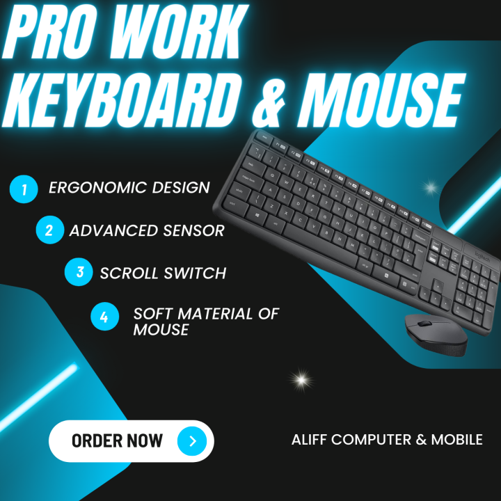 Logitech Mk235 Wireless Keyboard And Mouse Combo Lazada