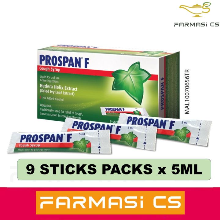 Prospan F Cough Syrup Stick 5ml 9 Stick Packs EXP:03/2025 [ Ivy Leaf ...