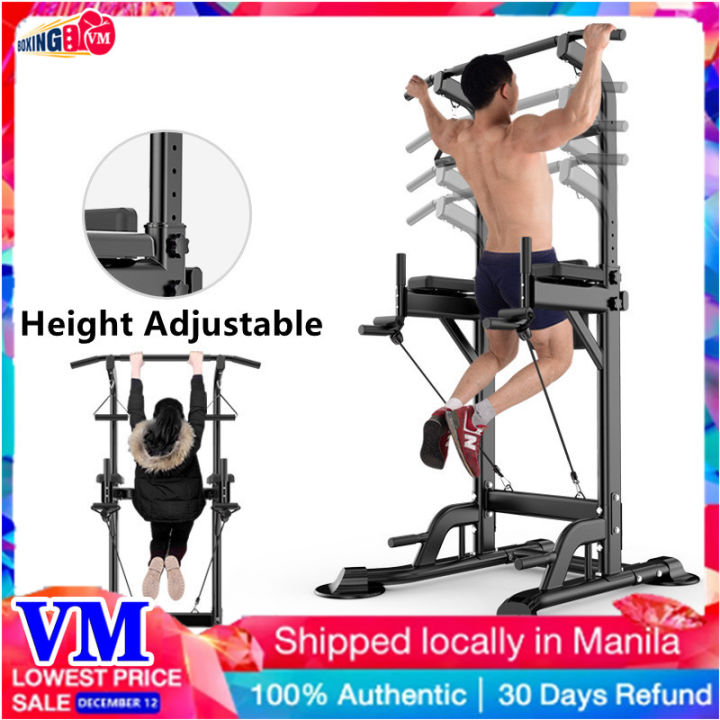 Pull Up Tower Workout Station with Big Stibilizers Single-bar Parallel ...