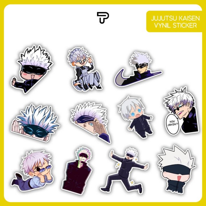 Jujutsu Kaisen Sticker Pack | Satoru Gojo | Vinyl Sticker | WaterProof ...