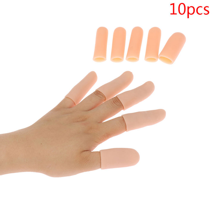 Gogirl 10pcs/set Silicone Gel Tube Hand Bandage Finger Protector Pain ...