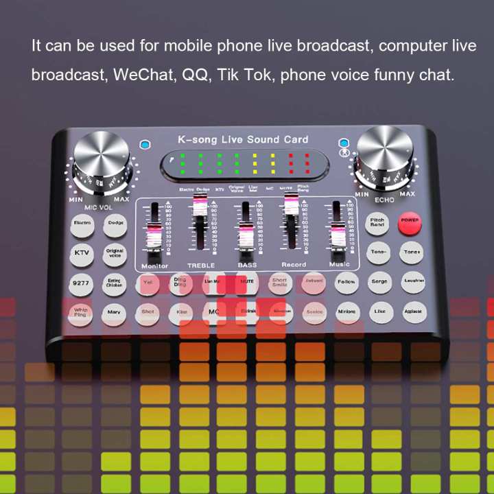 Original F9 Sound Card Multifunctional Mixer Voice Changer For Live ...