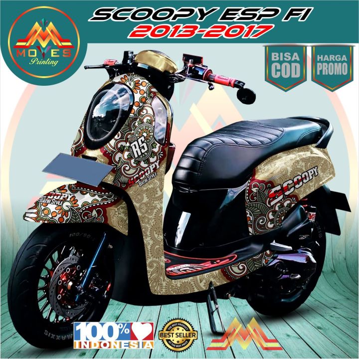 ⭐⭐⭐⭐⭐TERBARU DECAL STIKER MOTOR FULL BODY HONDA SCOOPY ESP FI 2013-2017 ...