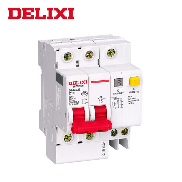 Delixi Dz47sle 2P 10a 25a 20a 16a 32a 63a กระแสไฟตกค้างเบรกเกอร์ C Type Rcbo | Lazada.co.th