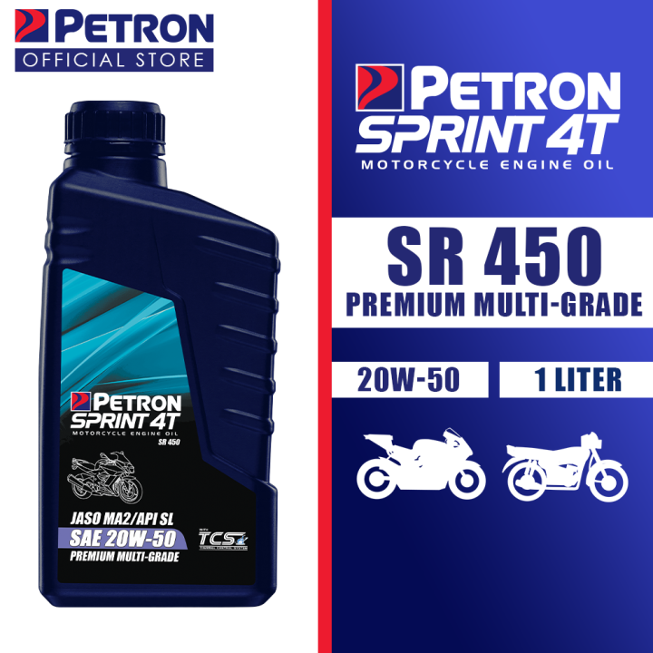 PETRON SPRINT 4T SR 450 PREMIUM MULTIGRADE MOTORCYCLE OIL SAE 20W-50 (1 ...