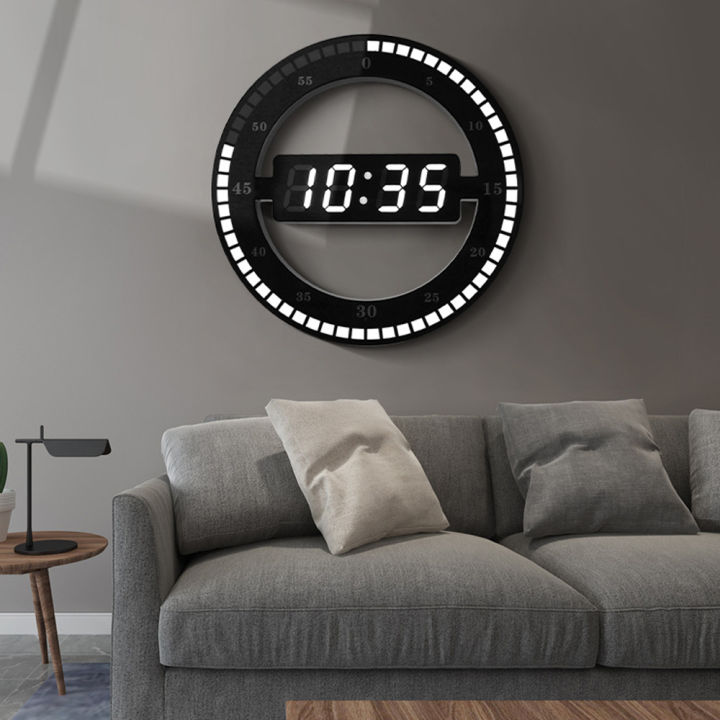 💥Dream Best🔥 12 Inch LED Ring Wall Clock Automatic Photosensitive ...